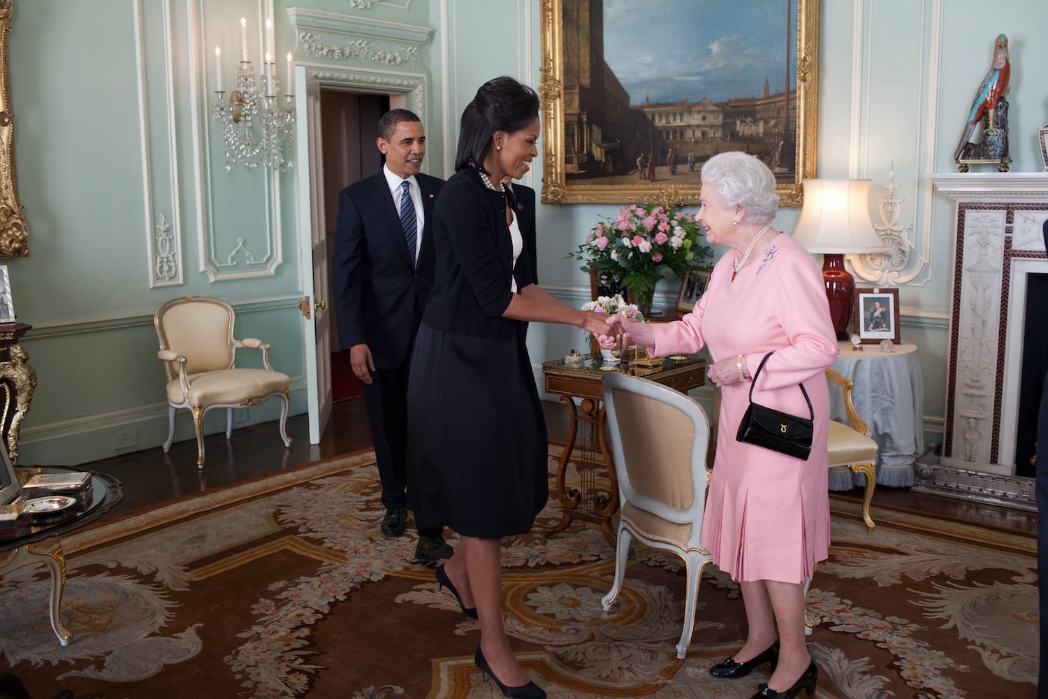 Queen Elizabeth II Didn't Break Protocol Touching Michelle Obama, Her ...