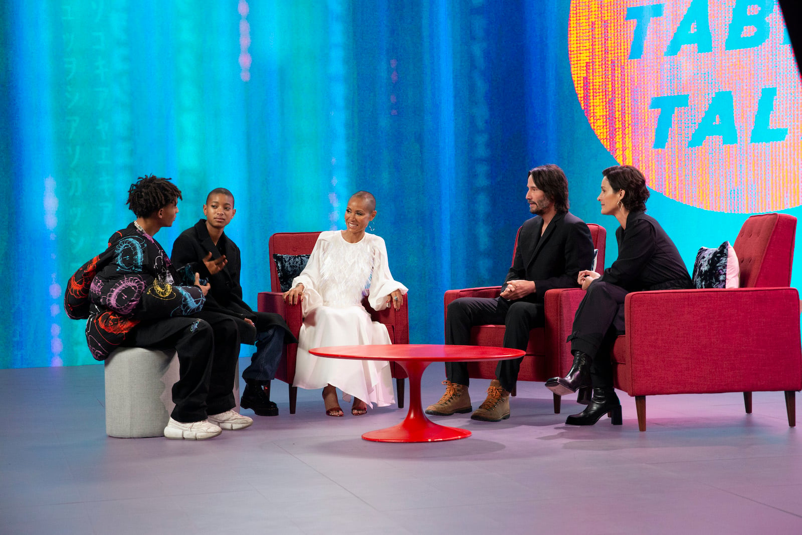 'The Matrix' Moms Jada Pinkett Smith and Carrie-Anne Moss Bond During ...