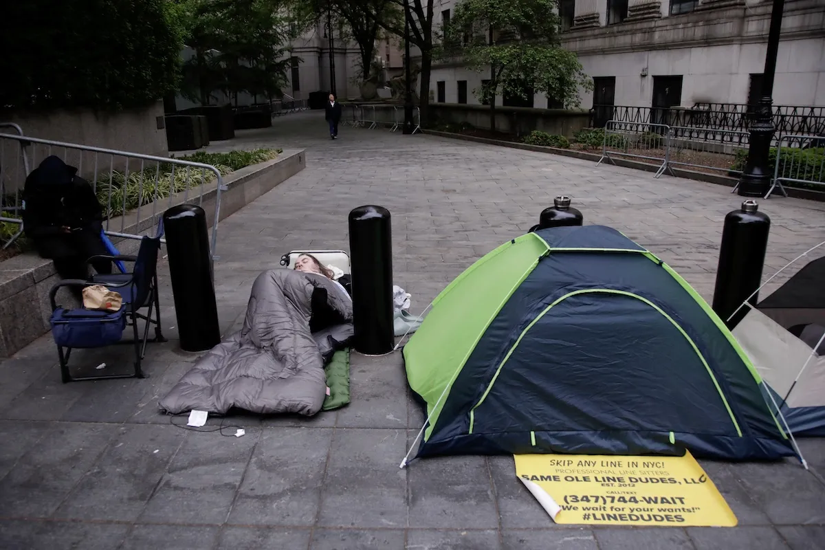 Diddy Supporters Camp Out In Front of NYC Courthouse